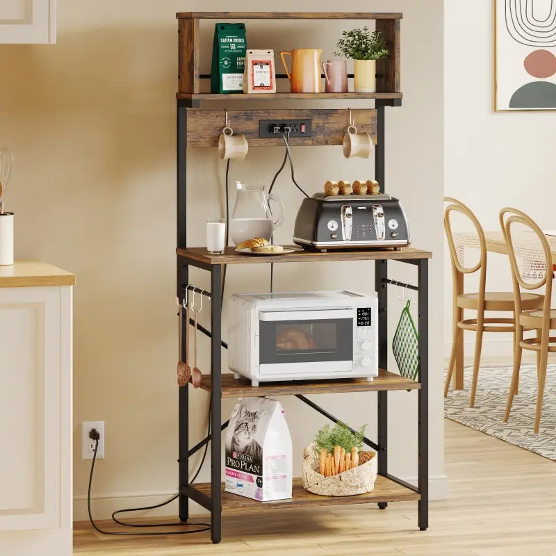 How to Organize a Kitchen Bakers Rack for Maximum Storage