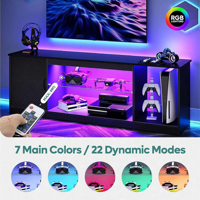 58" Gaming TV Stand | LED Entertainment Center for 65" TV