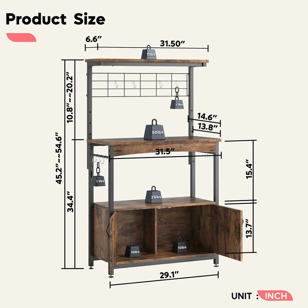 Kitchen Bakers Rack | Microwave Storage Stand
